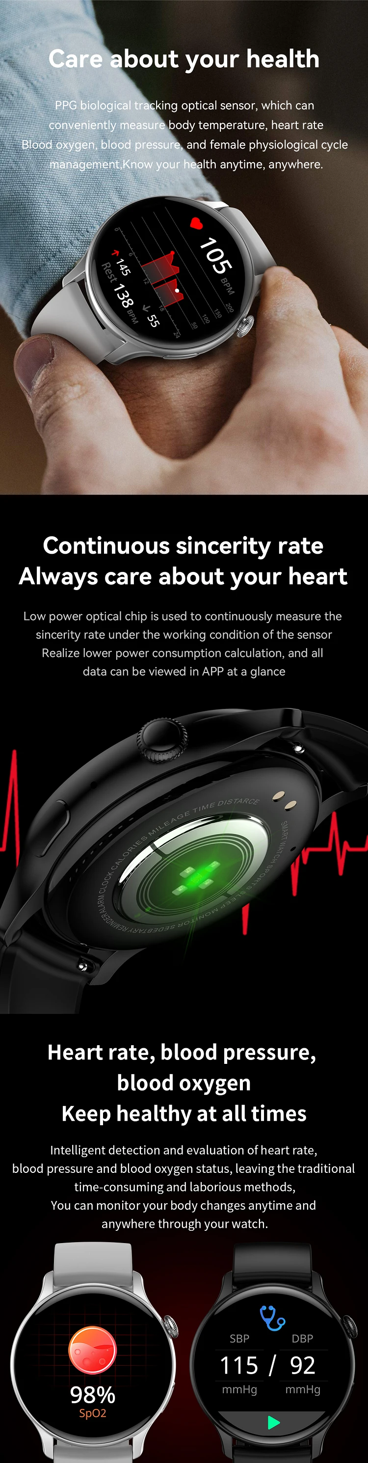 2024 Hk85 Amoled Smart Watch Bt Calling Oem Dropshipping Bp Spo2 ...