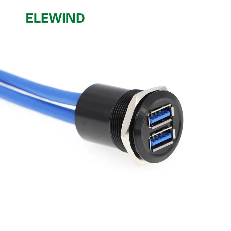 25mm Metal USB Connector - Reliable 2x USB3.0 Wiring