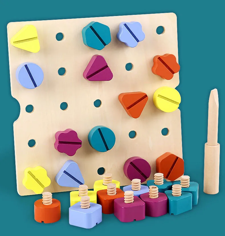 Fine Motor Skills Learning Various Shape Color Cognition Educational ...