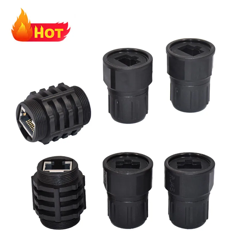 Rj45 Connector 22mm Metal Front Panel Mount Round Waterproof M19 Cat6 ...