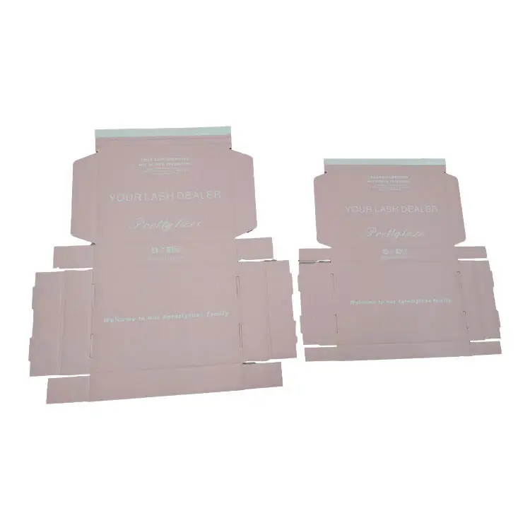 Postage Pip hand tear box Custom Logo Cardboard Mailer Pink Shipping ...