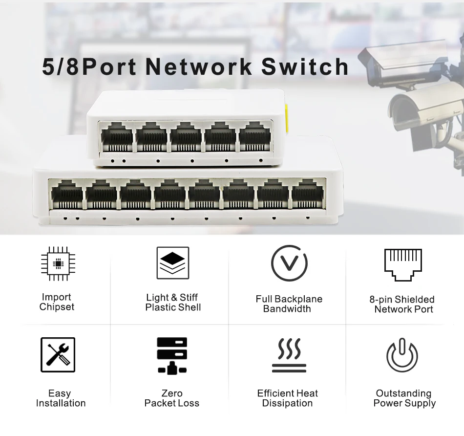 8-port Gigabit Ethernet Switch With Poe Manufacturer-certified 1000mbps ...