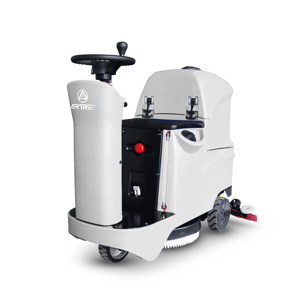 Road Cleaning Machine Scrubbing Brush Single Disc Small Ride On Battery ...