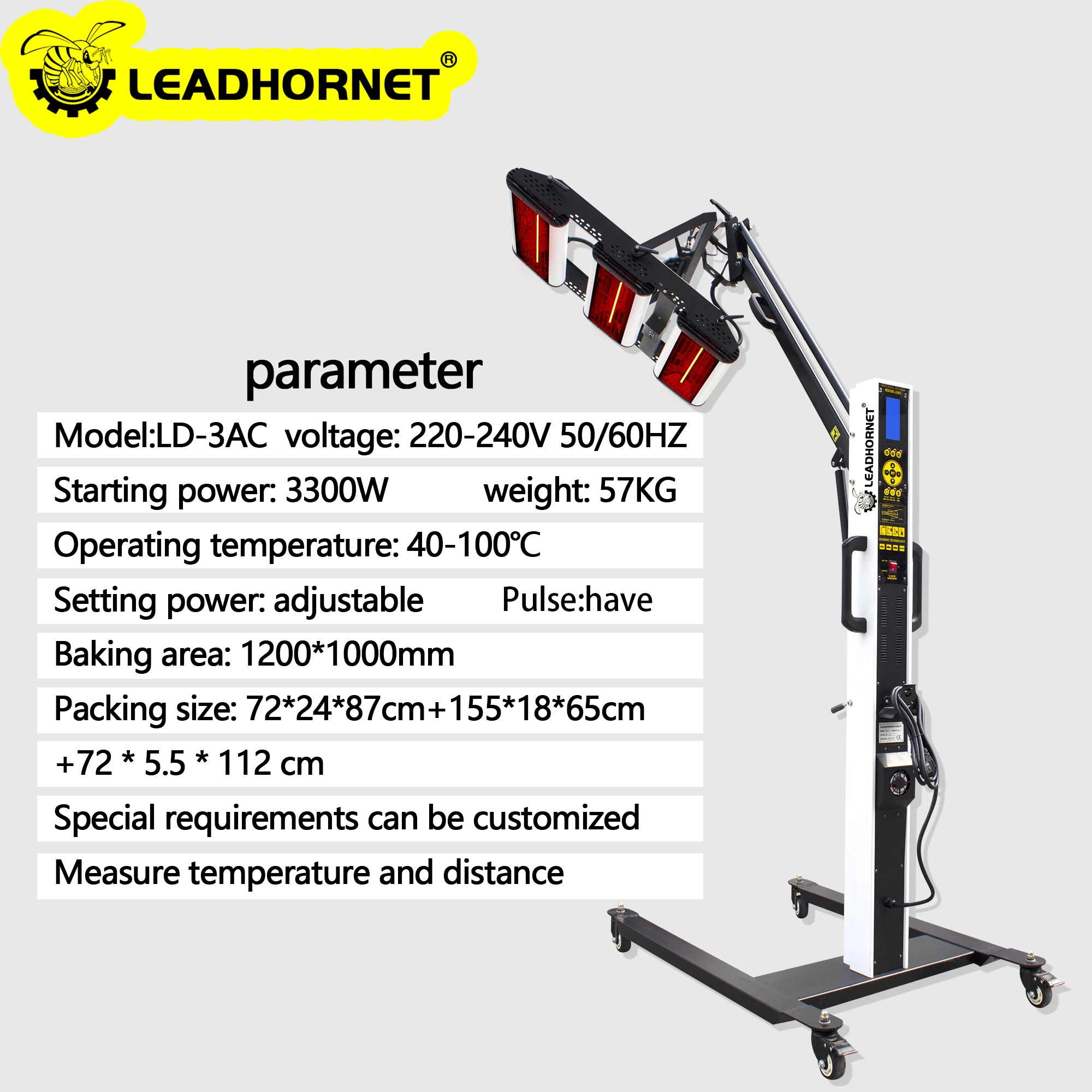 Lead Hornet Infrared Heater For Car Fast Repair Shortwave Quartz ...