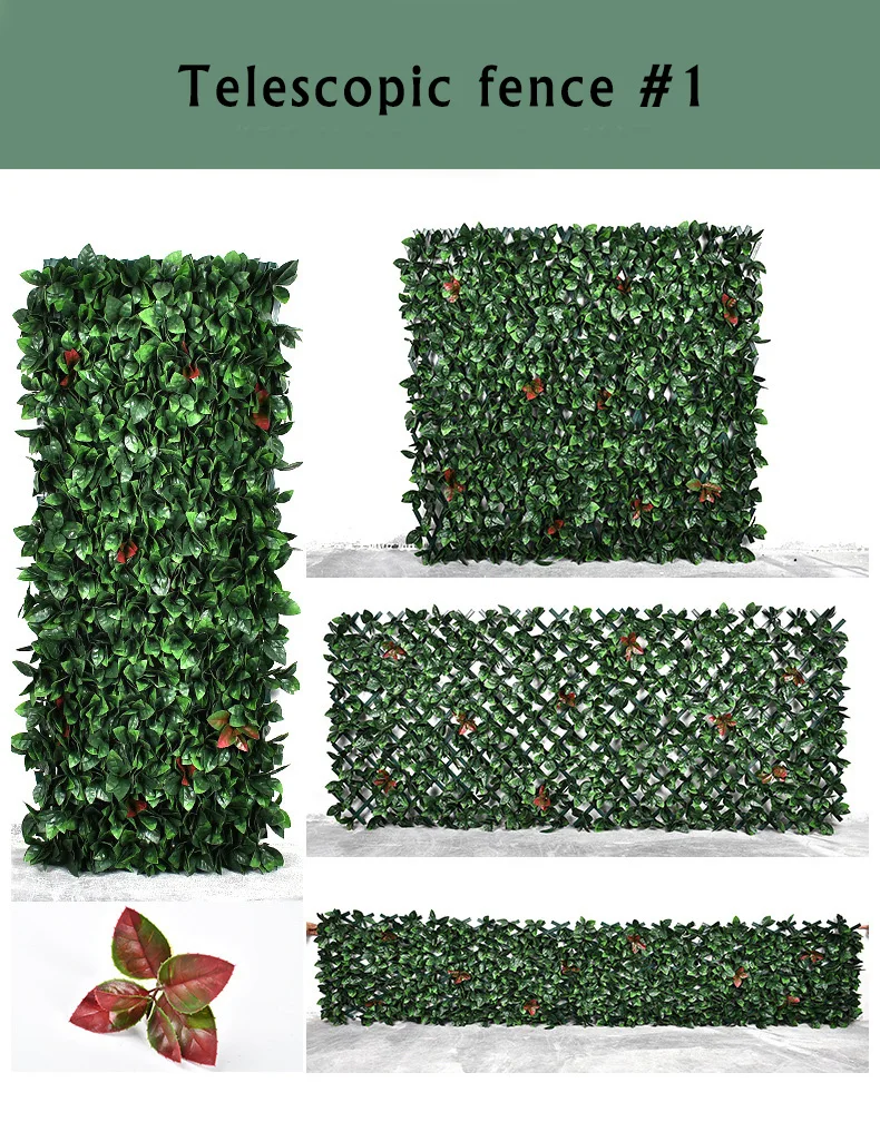 Wholesale Artificial Green Leaf Plant Flower Fence Extensions