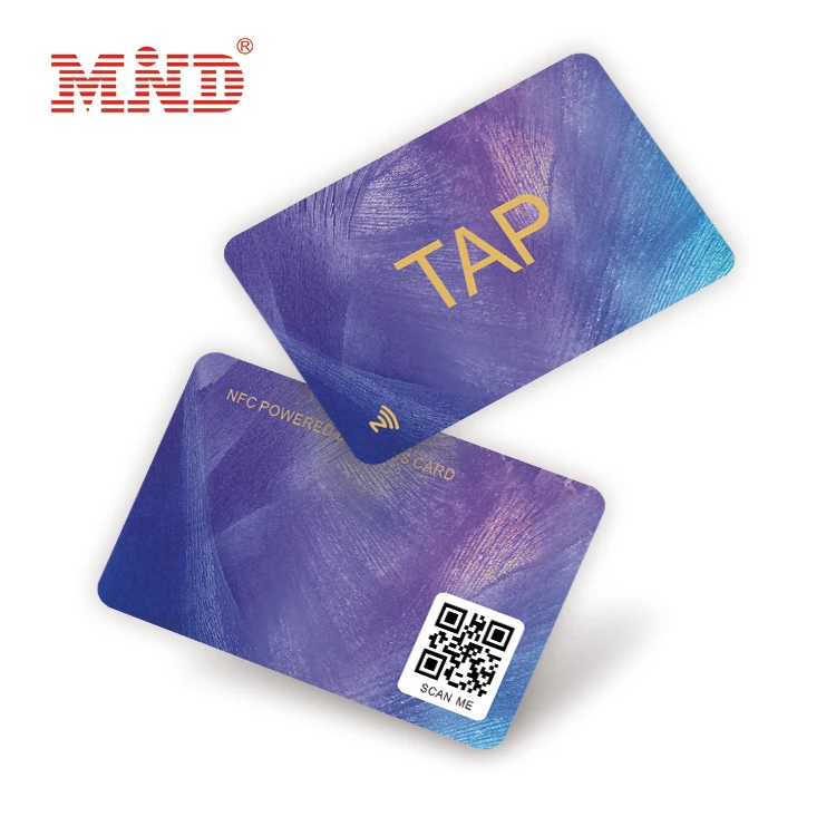 Matte Surface Hot Stamping NFC NTAG 213 NTAG 216 TAP Digital Business Card