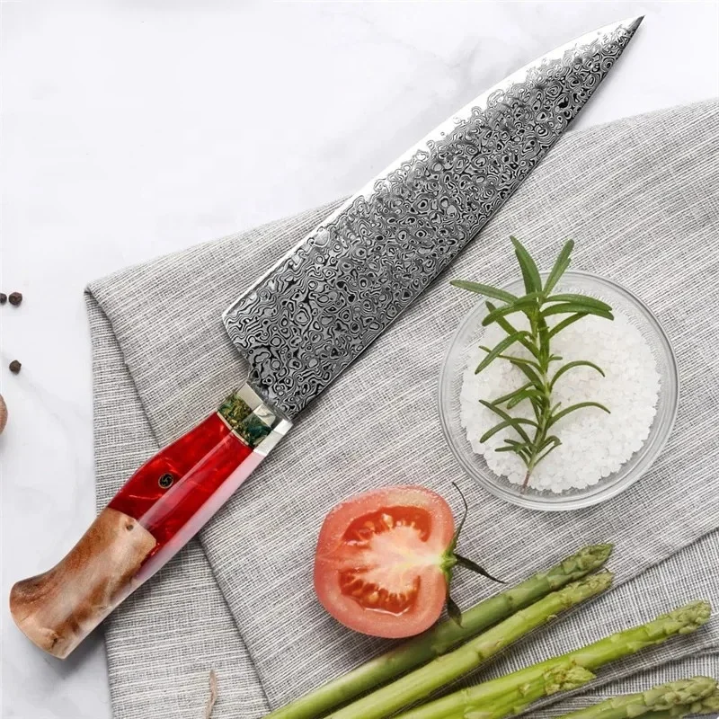 Best Vg10 Damascus Japanese Chef Knife with Turpentine Handle for ...
