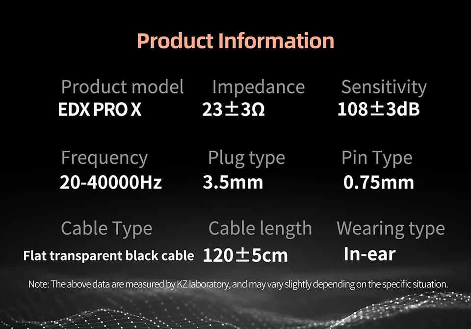 KZ EDX PRO X Earphones - Hifi, Noise Cancelling, In-ear