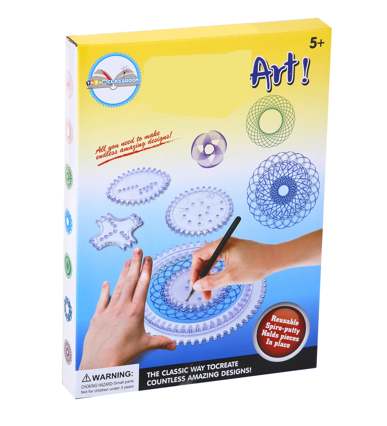 Custom Spiral Art Set - Spirograph Drawing Kit for Kids