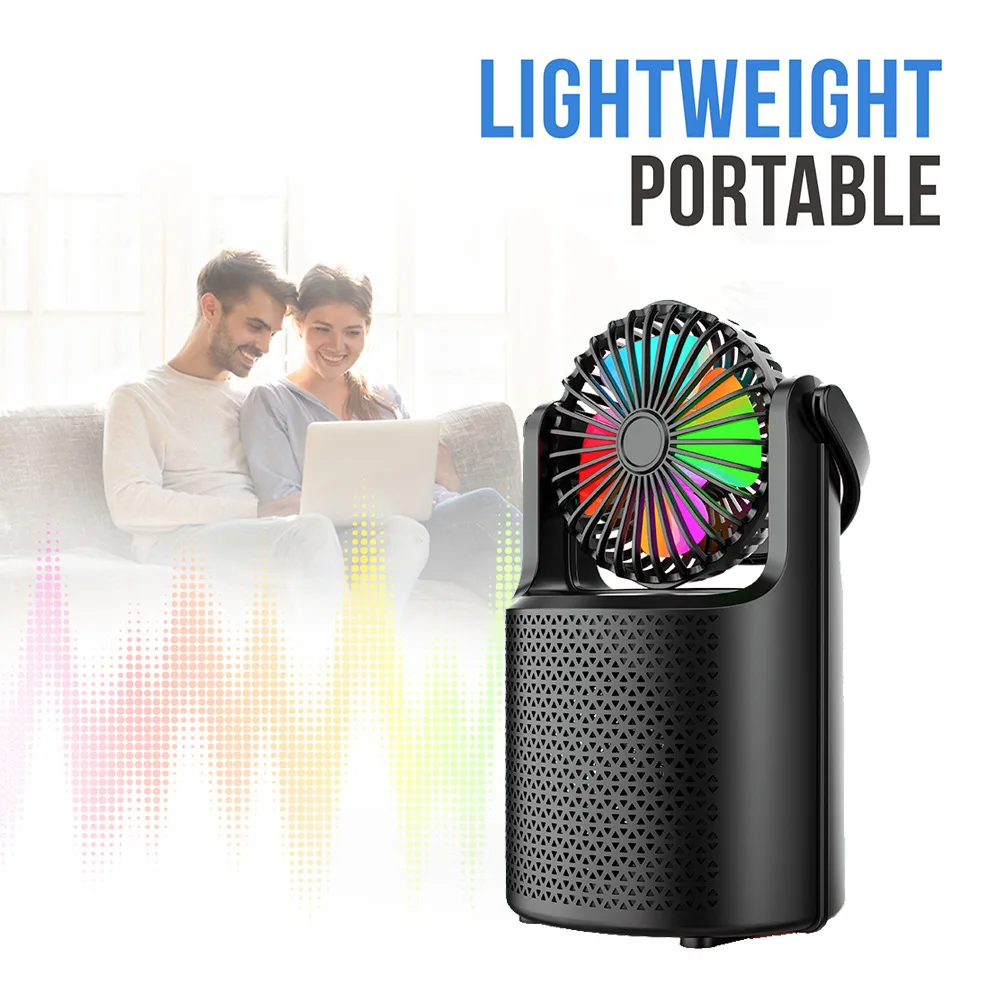 Portable Wireless Outdoor Bluetooth Speaker Fan With Fan Home Party ...