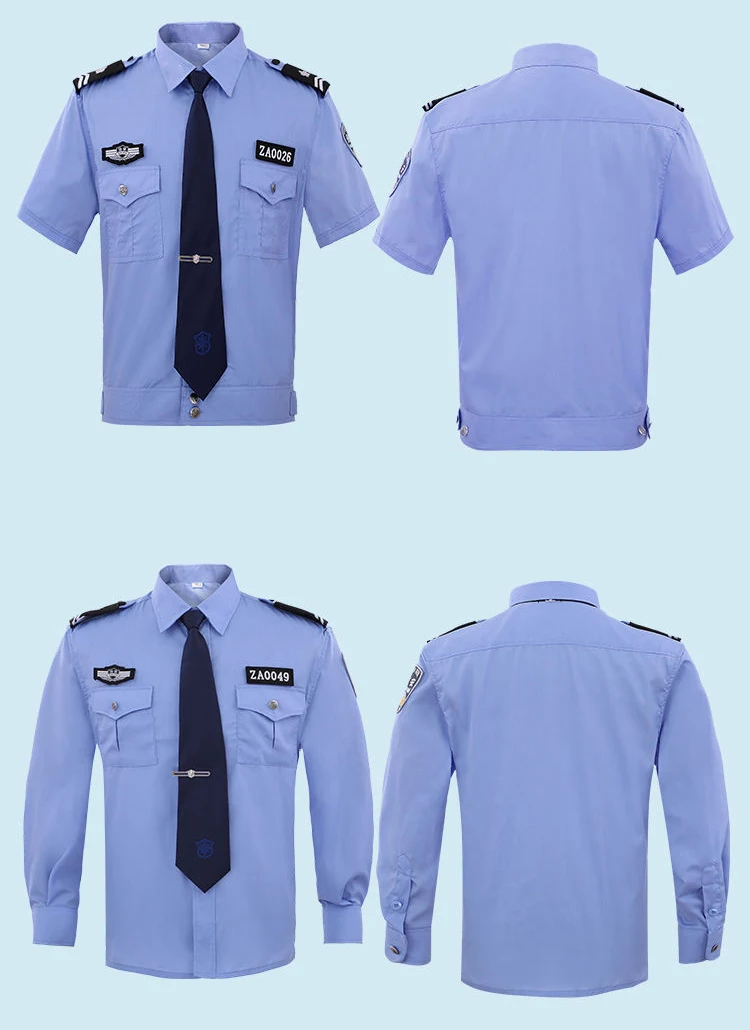 Custom Color Security Guard Uniform Shirts - White Men