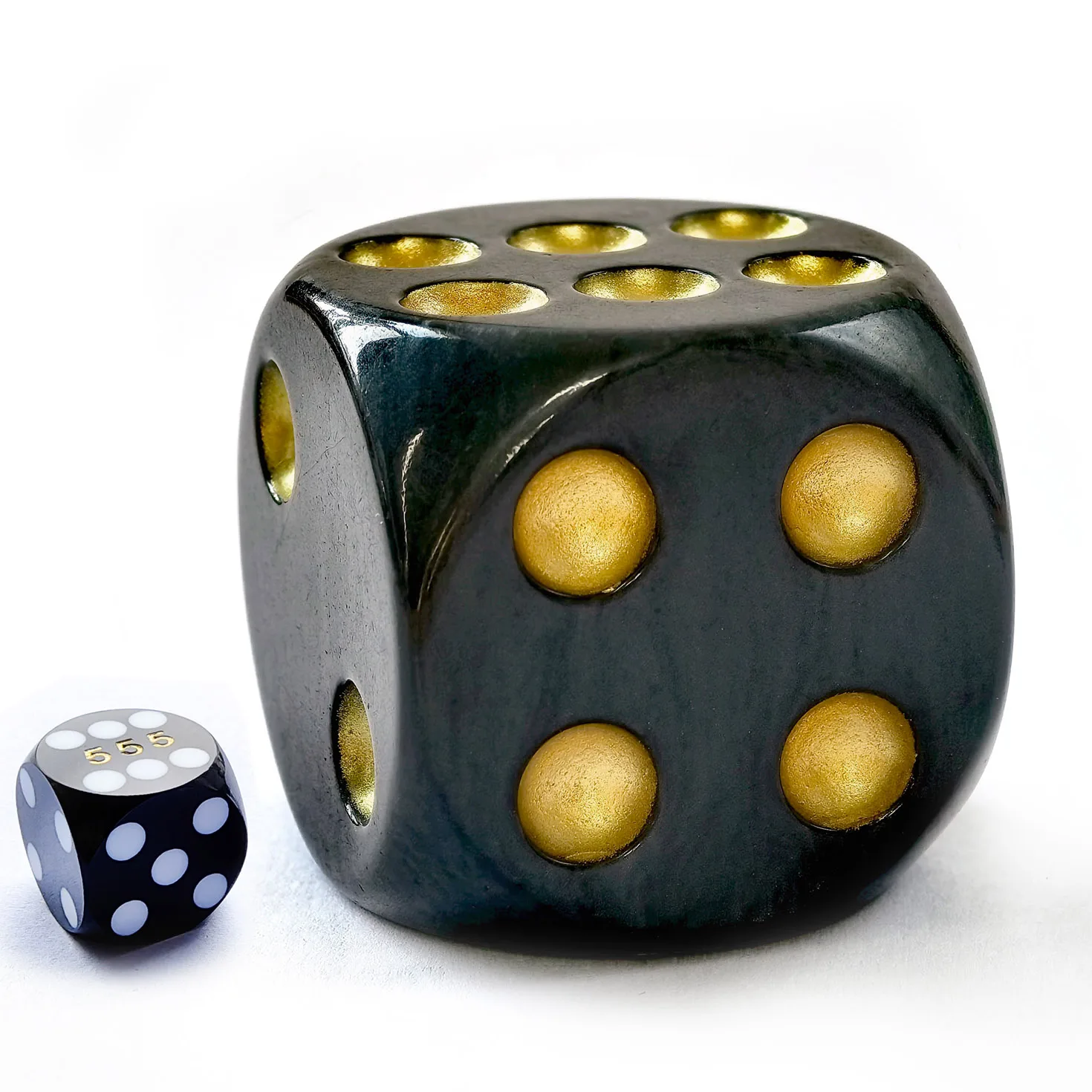 Solid Acrylic 40mm Jumbo Dnd Dice 6 Sided With Pips,Large Pearl And ...