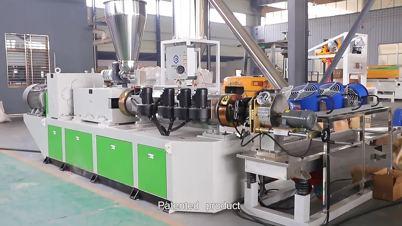 Bogda 55 120 Pvc Pipe Profile Conical Twin Screw Plastic Small Extruder - Buy 55 120 Pipe ...