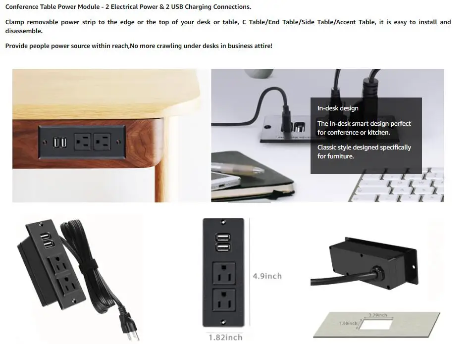 U'L Approved Furniture Power Strip - Customized Support