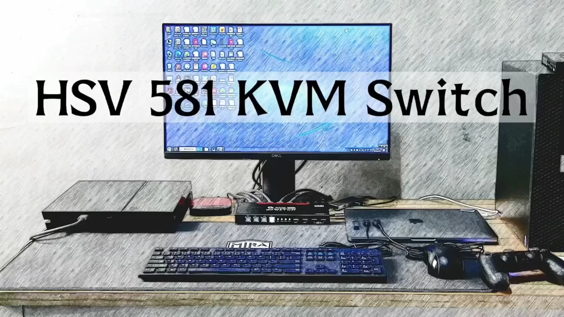 Mirabox 4 Port Displayport 4k@60hz Hd Kvm Switch 4 In 1 + Hub With Hot ...