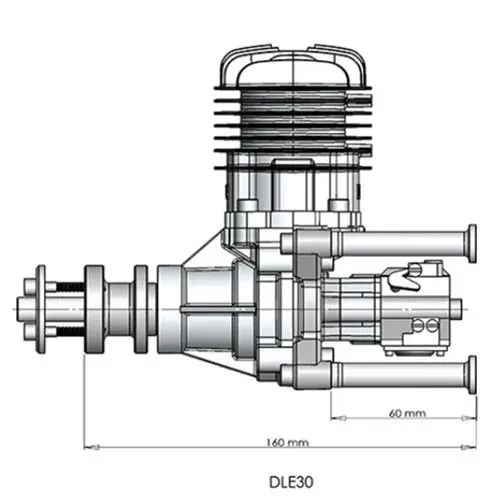 DLE30 Aeromodel Gasoline Engine - 30CC, 11.2HP Power