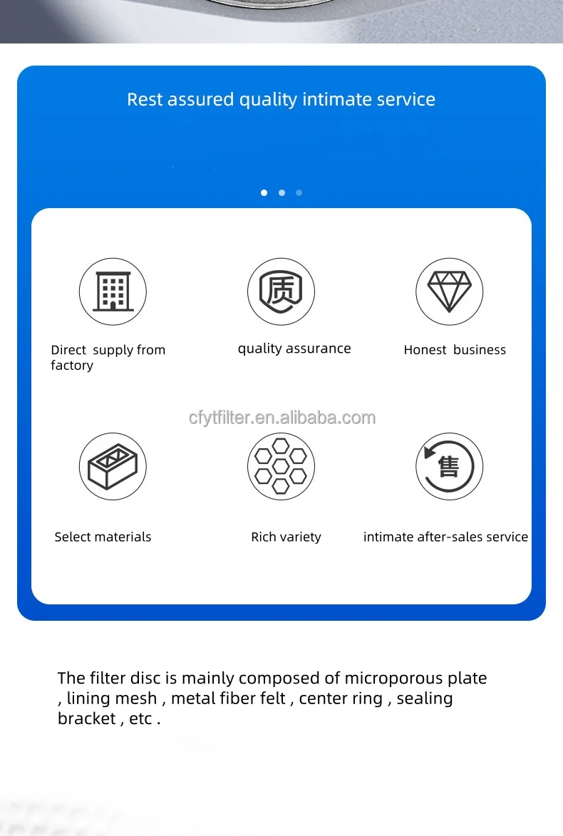 2025 New CFYT Stainless Steel Filter Disc for Polymer Melt Filtration ...