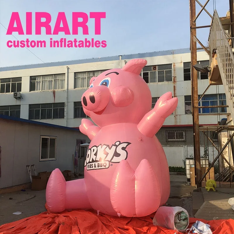 A1 Lovely Inflatable Pink Pig Cartoon Doll,Inflatable Cartoon Animals ...