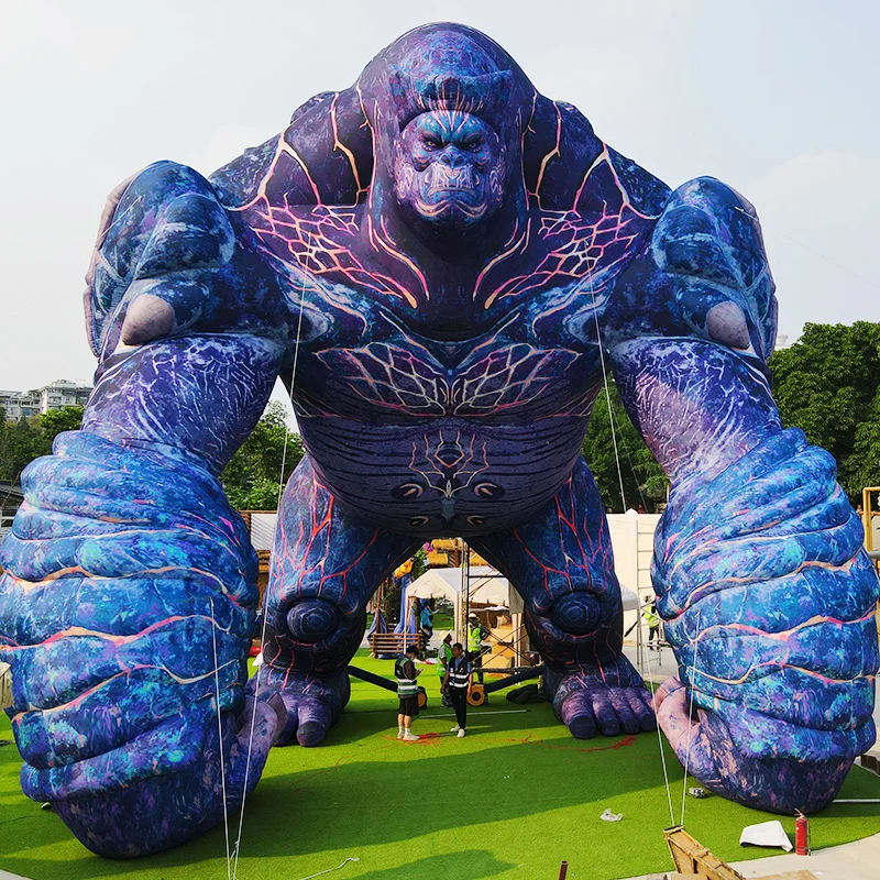 12m Tall Custom Giant Advertising Inflatable Mascot Gorilla With Air ...