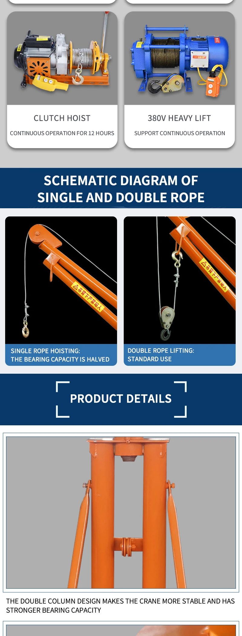 180° Outdoor Crane - 500 Kg Lifting Capacity with Pure Copper Motor