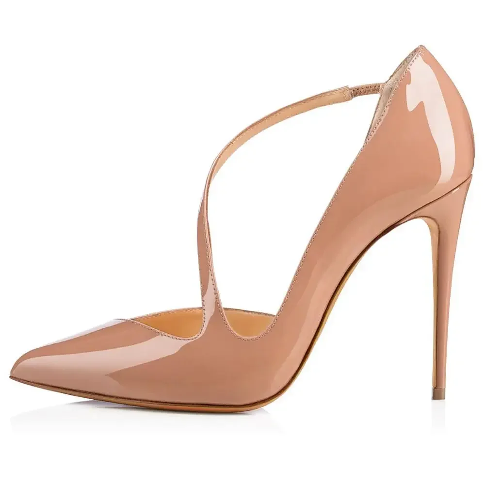 Pointed Toe Nude Heels Shoes for Women Party Pumps Ladies Elegant ...
