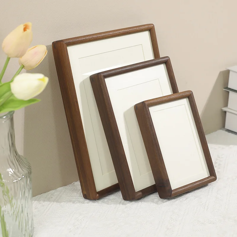 Distinct Mortise and Tenon Rounded Corner Photo Frame Black Walnut ...
