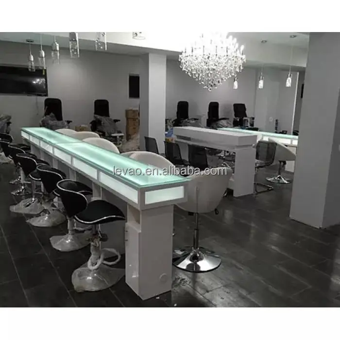 Cheap Long Manicure Table - Nail Salon Equipment for Barber Salon