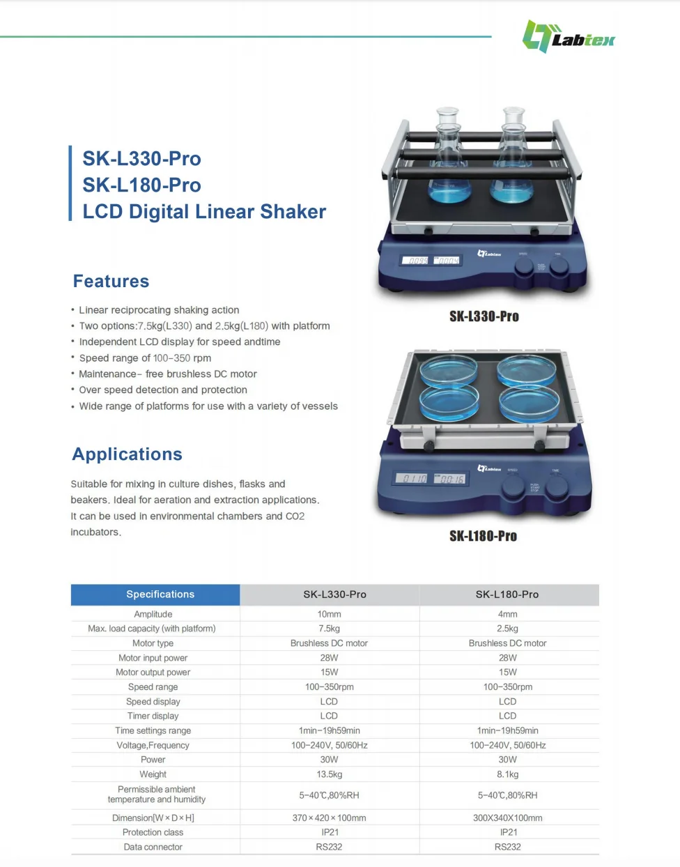 LABTEX LCD Digital Linear Shaker Laboratory Equipment Mixer Shaker ...