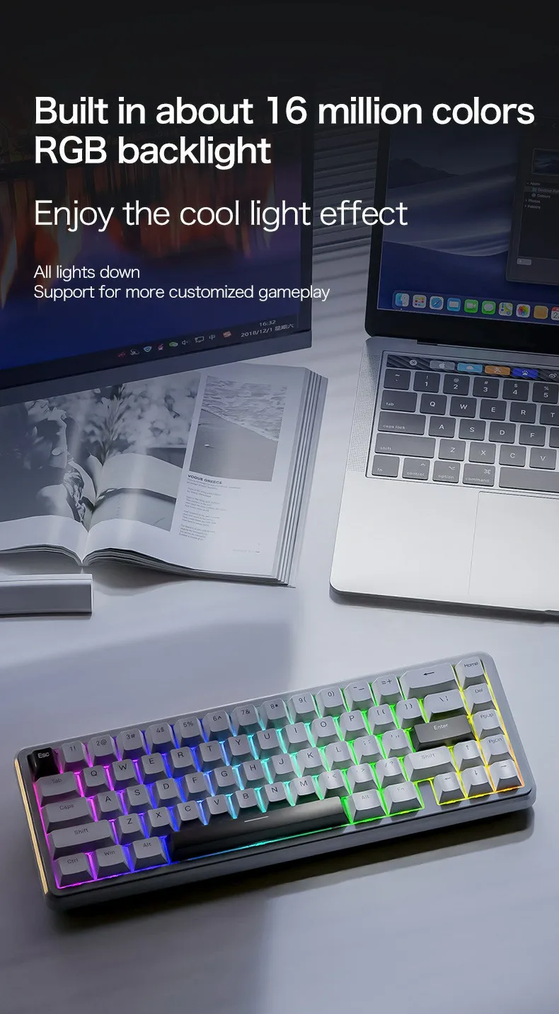 ATTACK SHARK X65 HE - 65% Wired Gaming Keyboard with 8000hz Polling Rate