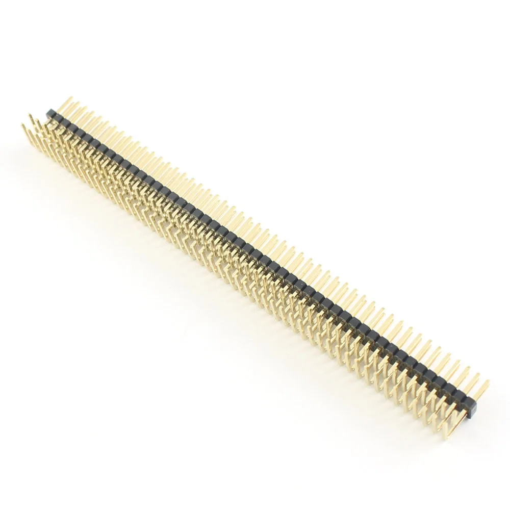 1.27mm Pitch Gold Plated Male 2*50p 100 Pin Header Strip Double Row ...