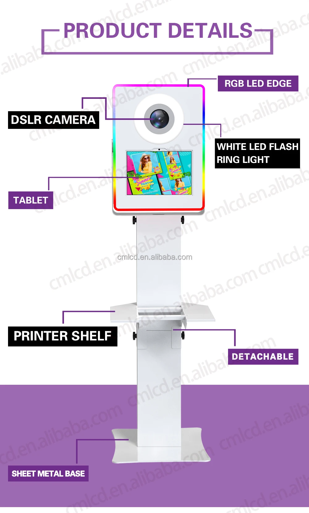 Stand Social Media Surface Photo Booth Kiosk for Ipad