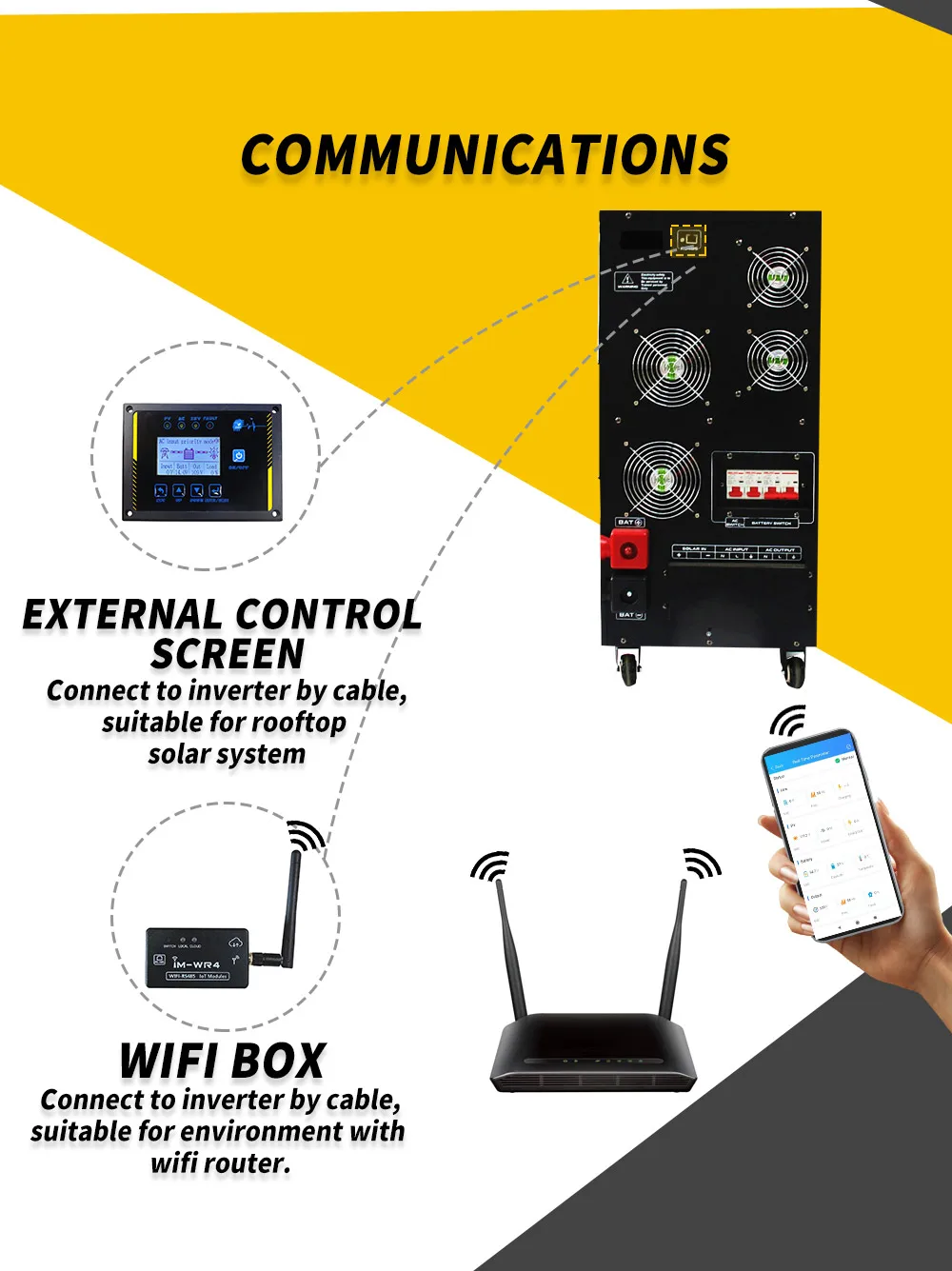 Inversor Solar Hibrido De 10kva Split Phase 120v/240v Ac Output With ...