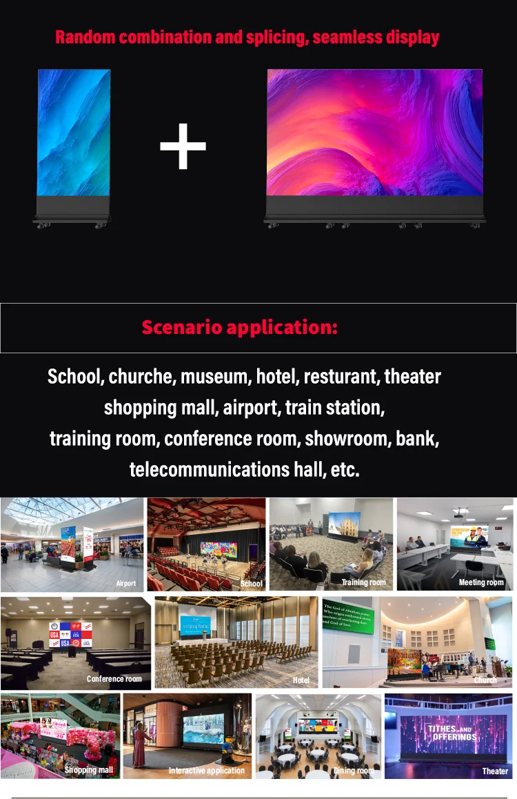 Portable Led Screen Shopping Mall Billboard Foldable Event Advertising ...