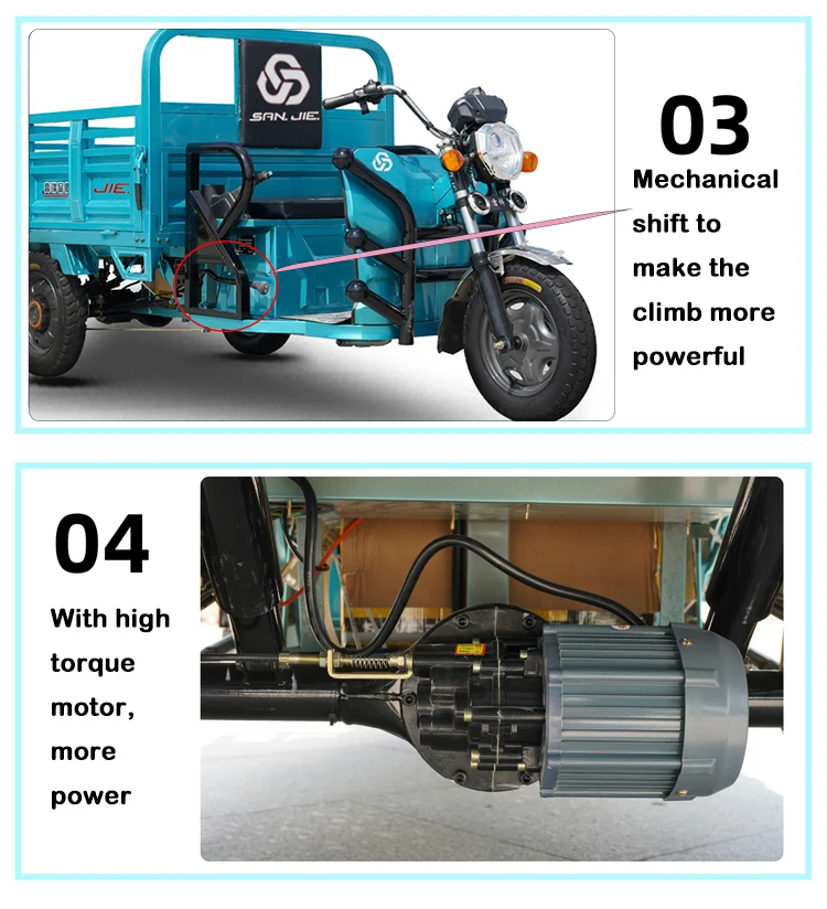 Sanjie 3 Wheeled Electric Tricycle Chinese Adult Tricycle Delivery ...