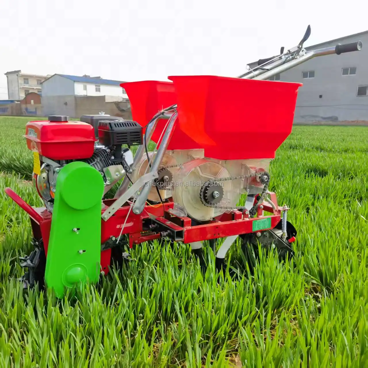 2-Row Gasoline Corn Precision Planter with 6 HP Engine and Chain-Track ...