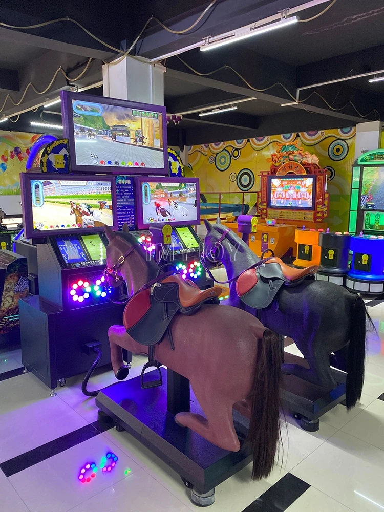 Carnival Amusement Park Indoor Electric Coin Operated West Cowboy Interactive Arcade Simulator ...