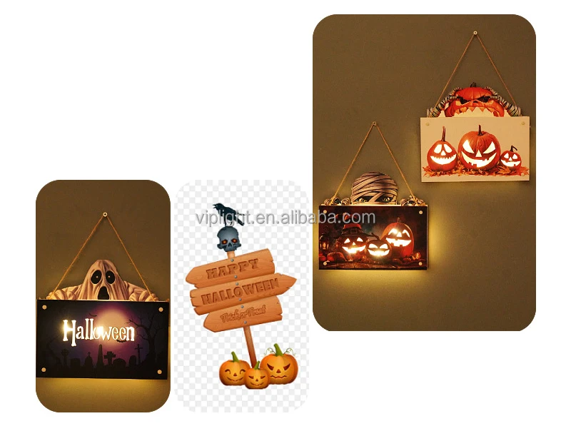 Happy Halloween Door Welcome Sign Happy Halloween Themed Wooden Door ...