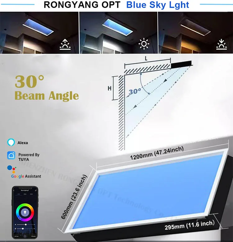Artificial Blue Sky Led Skylight Ceiling Panel Modern Healthcare ...