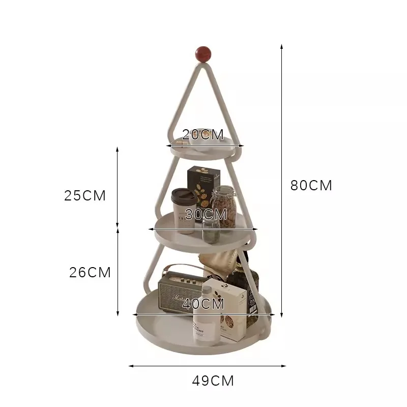 Nordic Modern Interior Amazing 3 Tiered Triangle Shaped Metal Storage ...