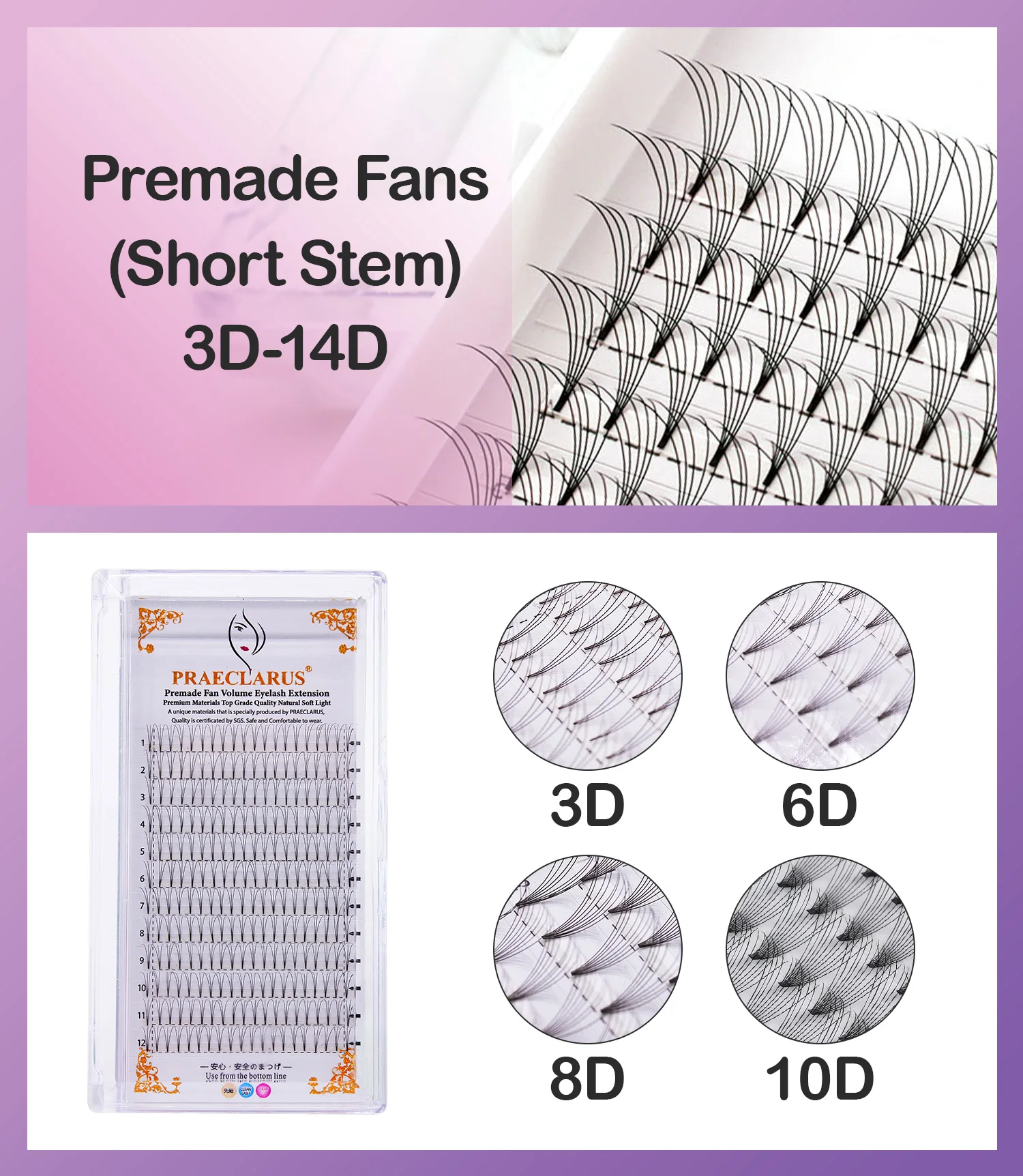 Lash Extensions Trays Lash Extensions Fans Mink Lash Volume Fans 20d ...