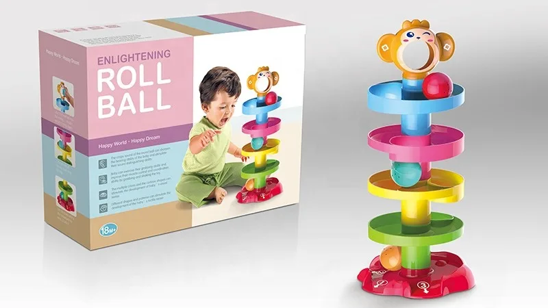 Educational Enlightening Game Toy Monkey Rolling Ball Running Marble ...