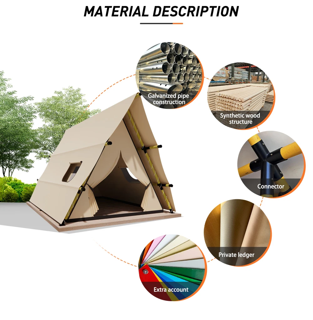 Customized Safari Tent - Triangular Shape & High-End Furnishings