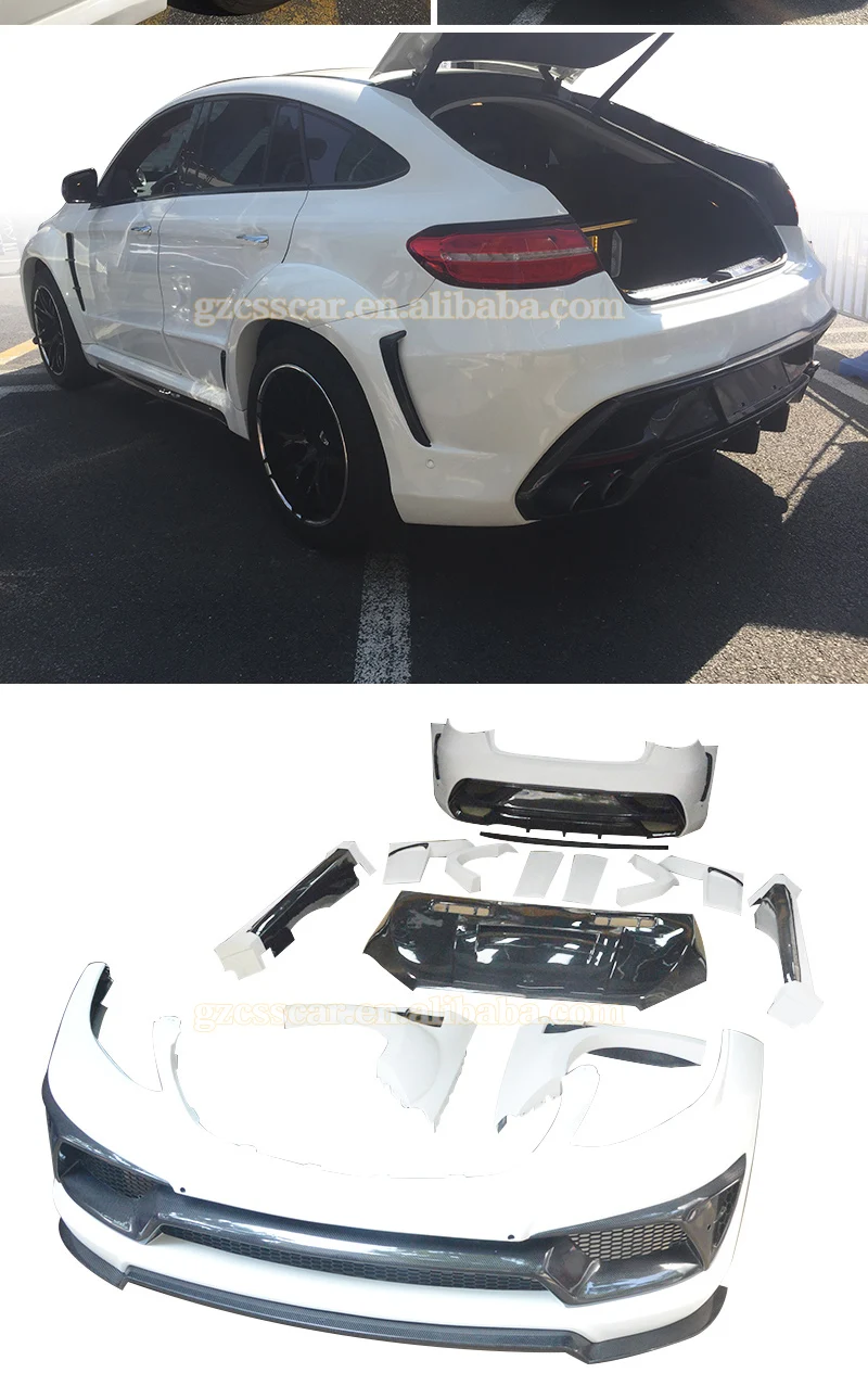 Upgrade To Lumma Style Cf+frp Car Bumper Engine Cover Wide Body Kit For ...