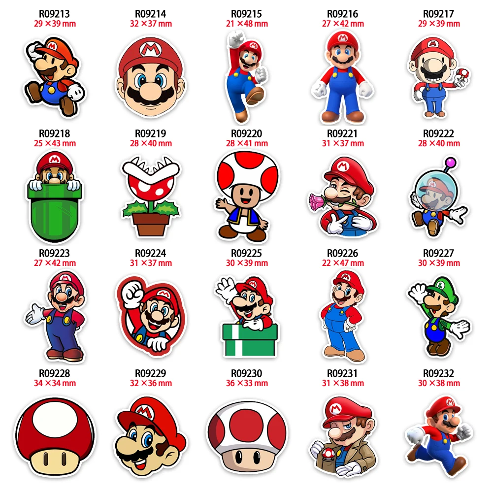 50pcs Personalized Cartoon character Mario designs planar resin ...