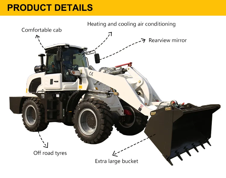 Construction Equipment Compact Front End Loader High Quality 6Ton Wheel ...