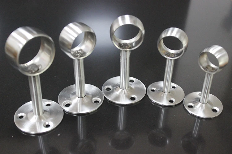 Stainless Steel Wardrobe Pipe Lever Ceiling-Mount Support
