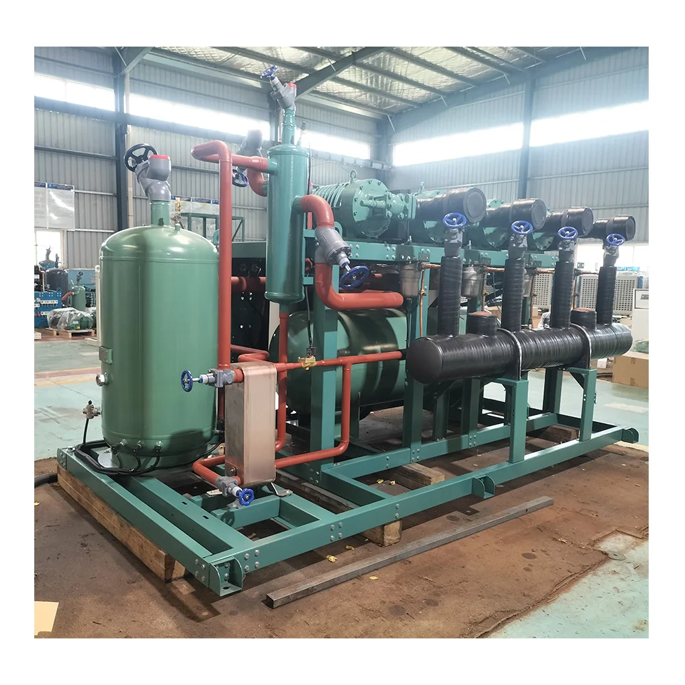 screw compressor condensing unit 150HP freezer parallel compressor unit ...