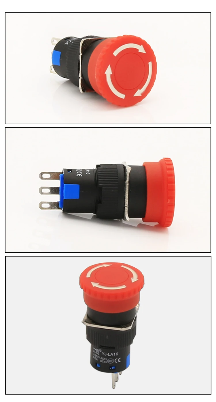 La16-11zs La16 Series 16mm Mini 16mm Power Push Button Emergency Switch ...
