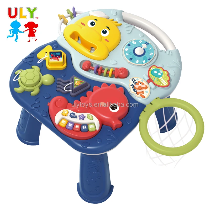 2-in-1 Plastic Activity Play Center Infant Stroller Learning Table and ...