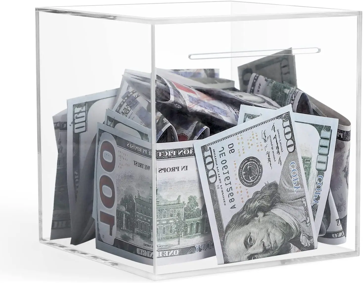 Acrylic Piggy Bank for Adults Must Break to Open, Clear Acrylic Piggy ...